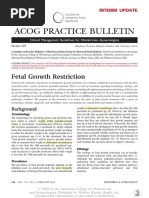 Guidelines for SGA and FGR Management | PDF | Fetus | Prenatal Development