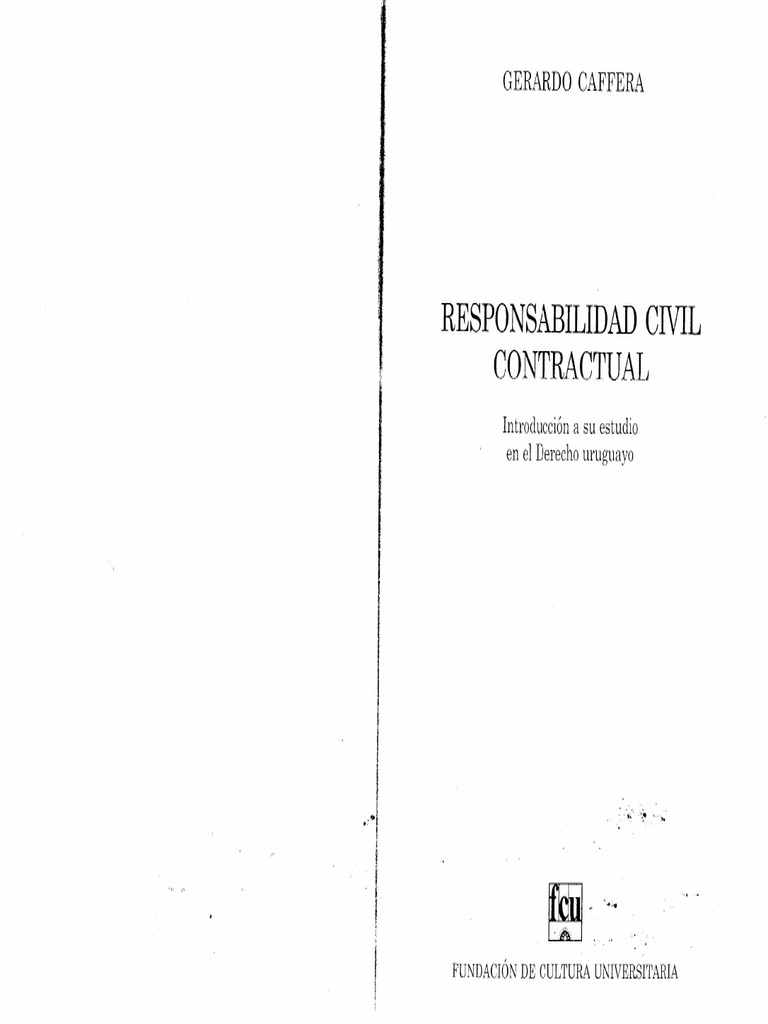 Responsabilidad Civil Contractual Introduccion en El Derecho Uruguayo ...