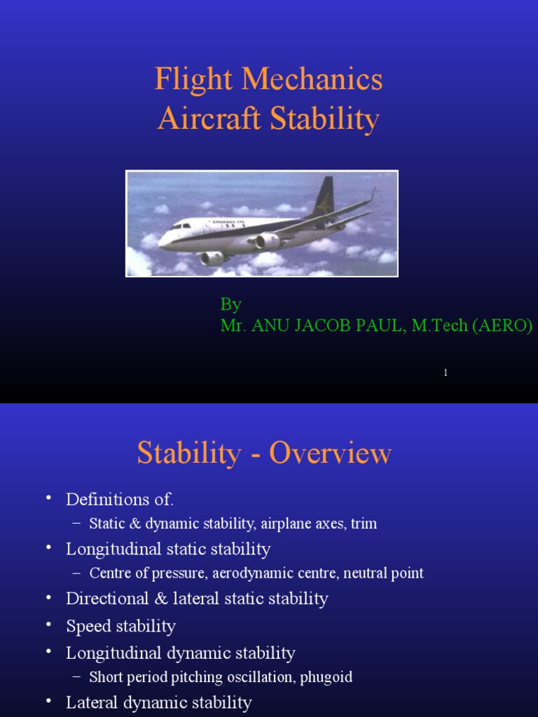 Flight Dynamics - Stability (General) | PDF | Nature | Flight Dynamics ...