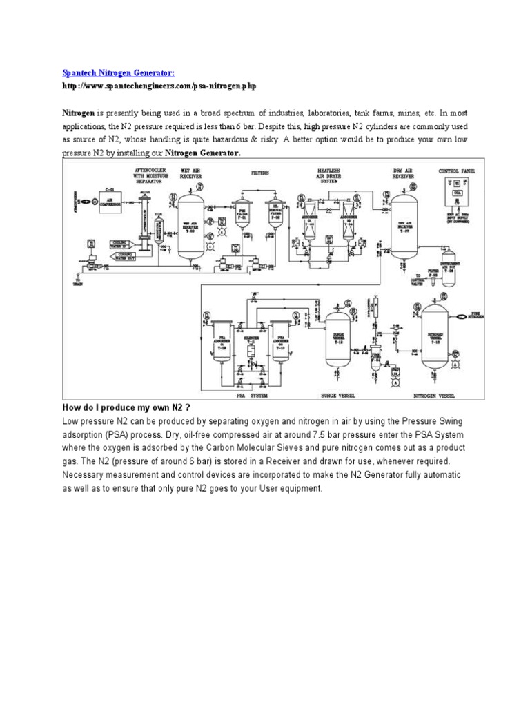 Spantech PSA Nitrogen Generator Overview | PDF