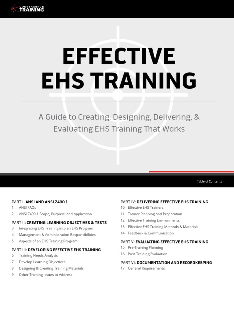 GUIA Training Ehs | PDF | Educational Technology | Needs Assessment