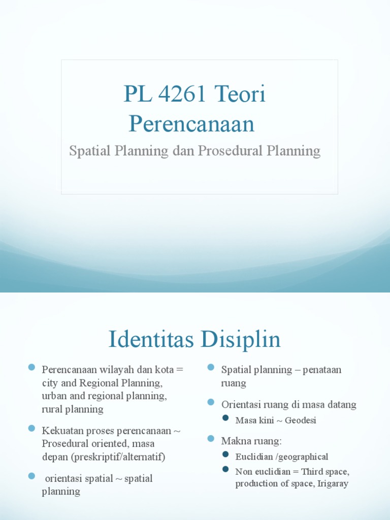 Spatial Planning | PDF