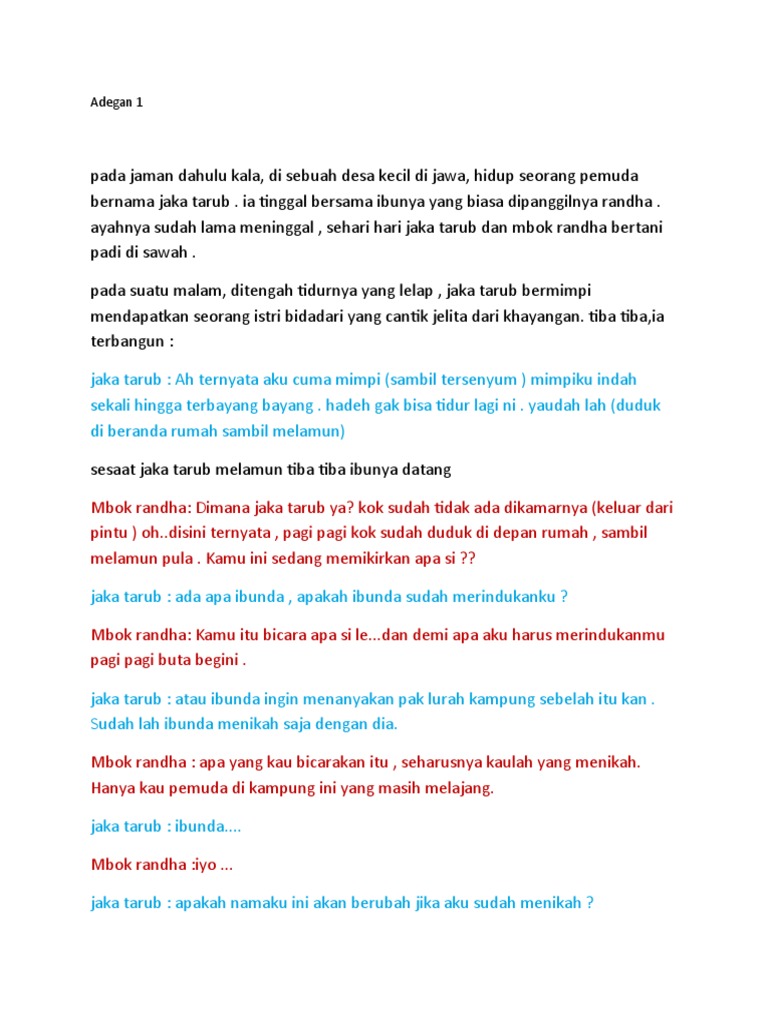 Naskah Jaka Tarub | PDF