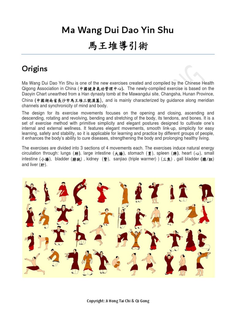 Ma Wang Dui Dao Yin Shu 馬王堆導引術: Origins | PDF | Abdomen | Meridian ...
