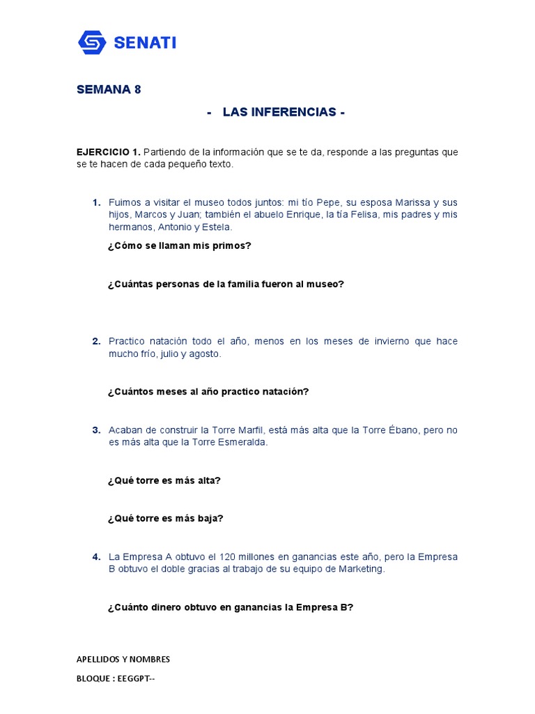 S8 - Inferencias | PDF