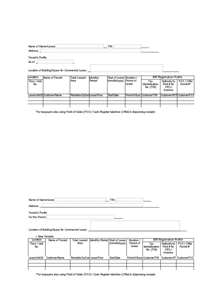 Lessee Information Statement | PDF | Lease | Point Of Sale