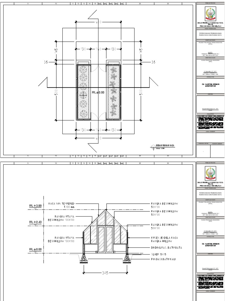 Ded Rumah Kaca Dan Rumah Kayu | PDF