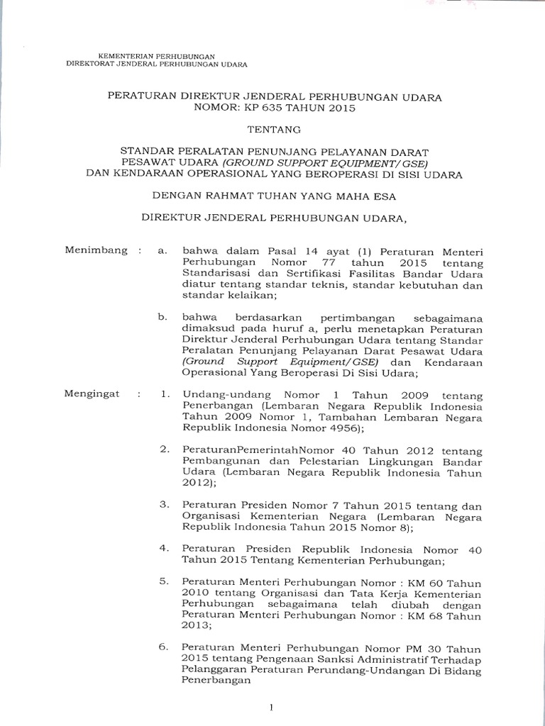 KP 635 Tahun 2015 Tentang Standar GSE | PDF