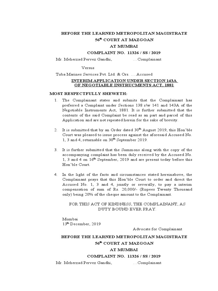 Interim Application | PDF | Legal Documents | Judiciaries