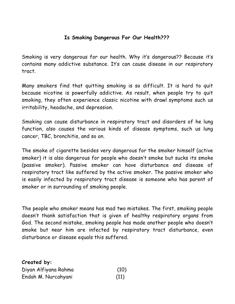 Smoking's Health Risks Explained | PDF | Lifestyle