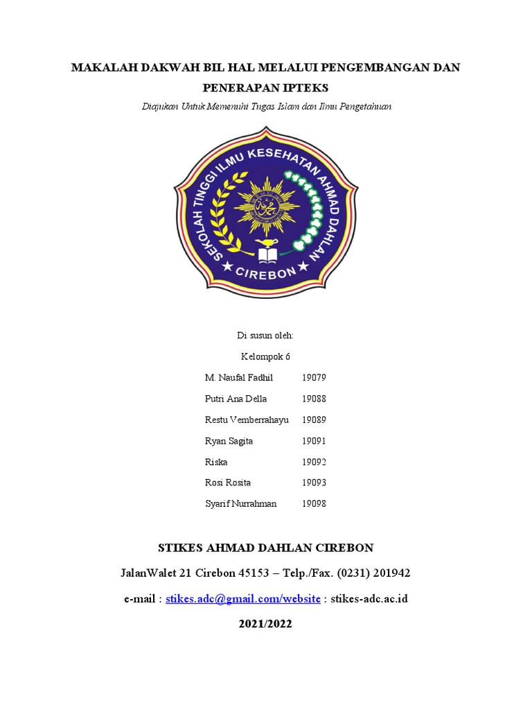 Makalah Dakwah Bil Hal Melalui Pengembangan Dan Penerapan Ipteks | PDF Makalah Dakwah Bil Hal Melalui Pengembangan Dan Penerapan Ipteks | PDF