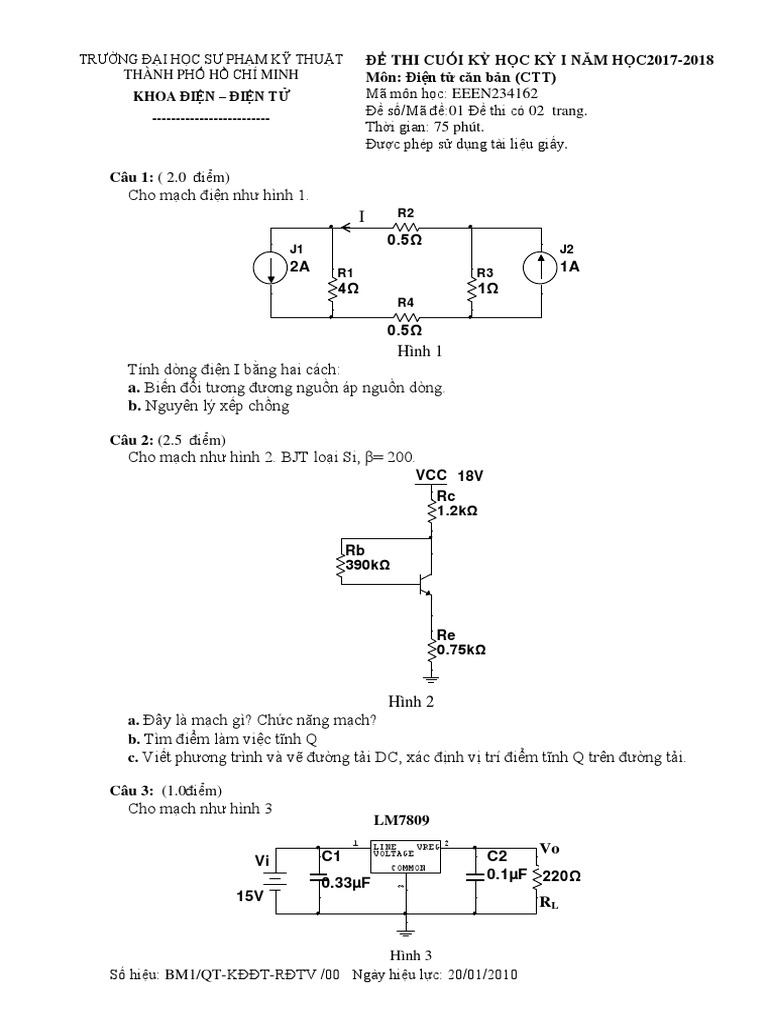 De Thi + Dap An Cuoi Ki I 17-18 DTCB (CTT) | PDF