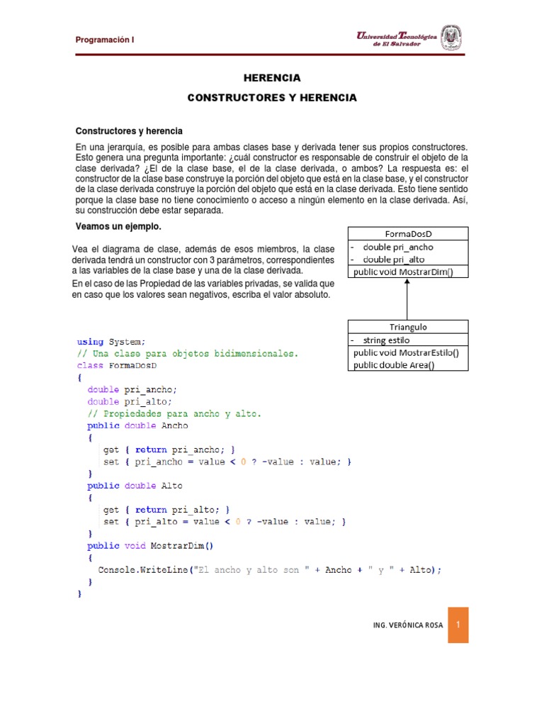 Constructores y Herencia | PDF | Constructor (Programación Orientada a Objetos) | Programación