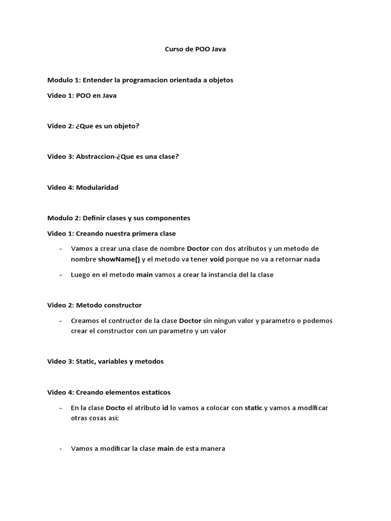 Curso de POO Java Platzi | PDF | Herencia (Programación Orientada a ...
