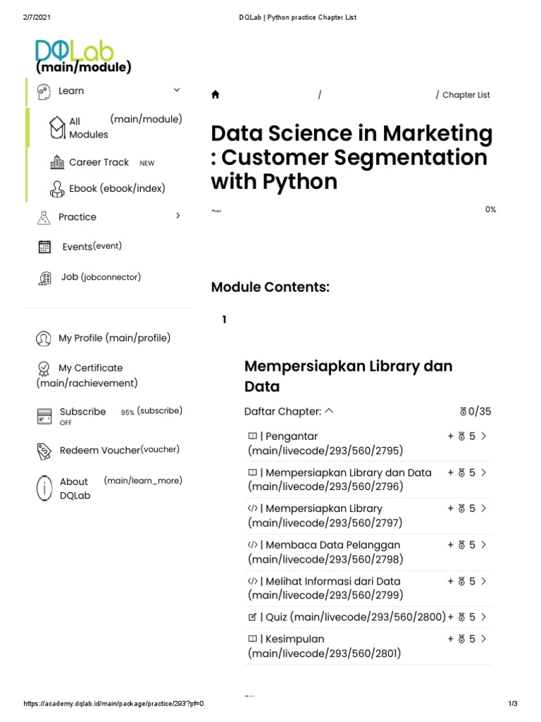 Data Science in Marketing Customer Segmentation With Python | PDF ...