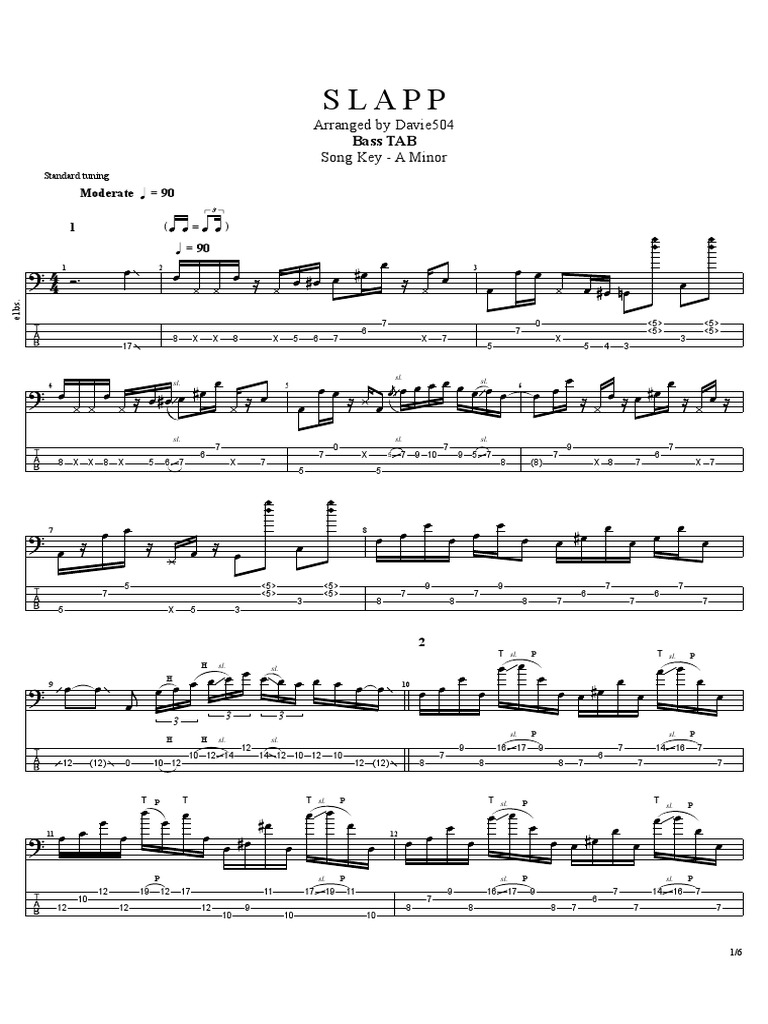 Slap Bass Tutorial | PDF