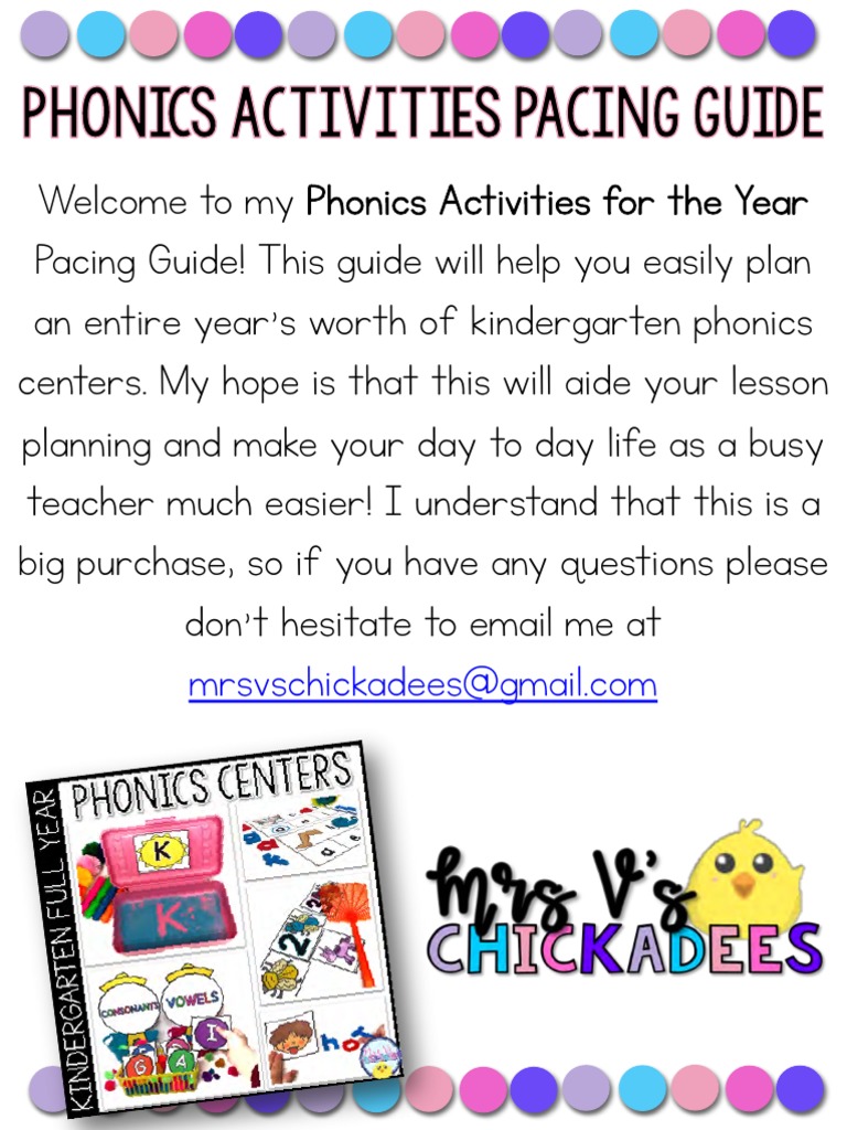Phonics Activities For The Year | PDF | Phonics | Writing