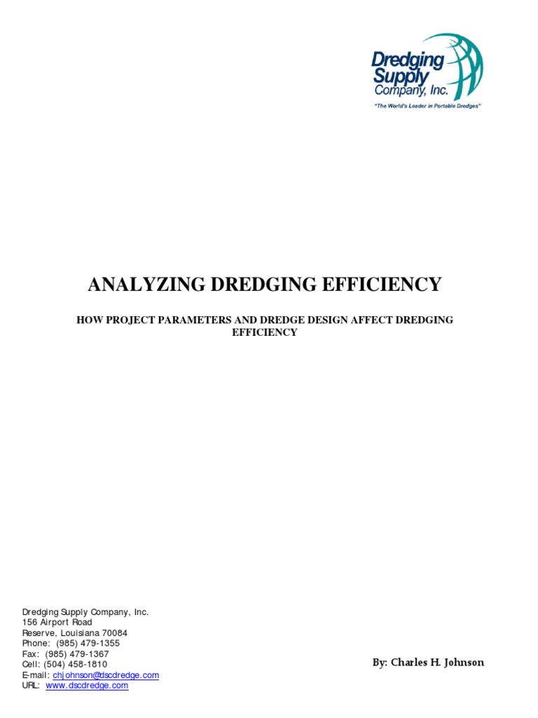 Dredging Efficiency Insights | PDF | Percentage | Pump