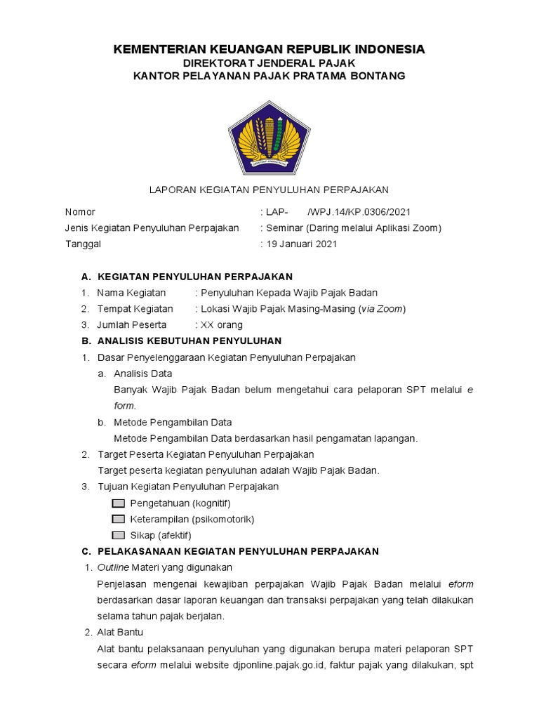 MPKP SPT Badan | PDF