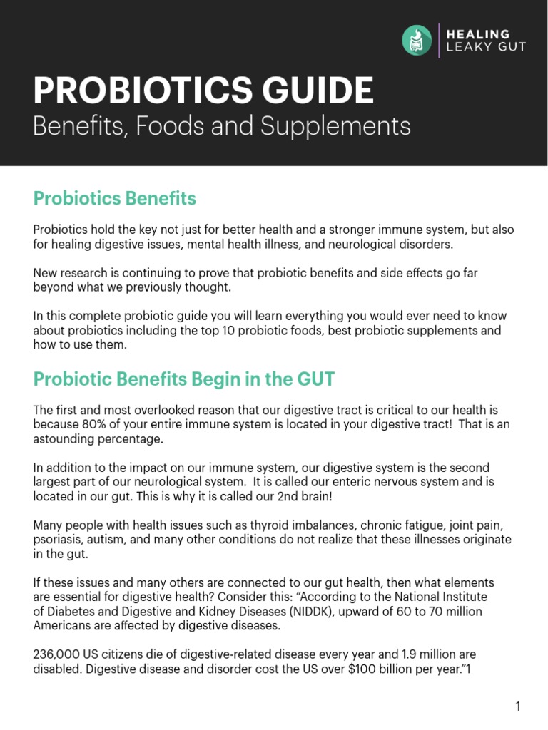 Probiotic Guide - The Healthy Living | PDF | Probiotic | Lactobacillus