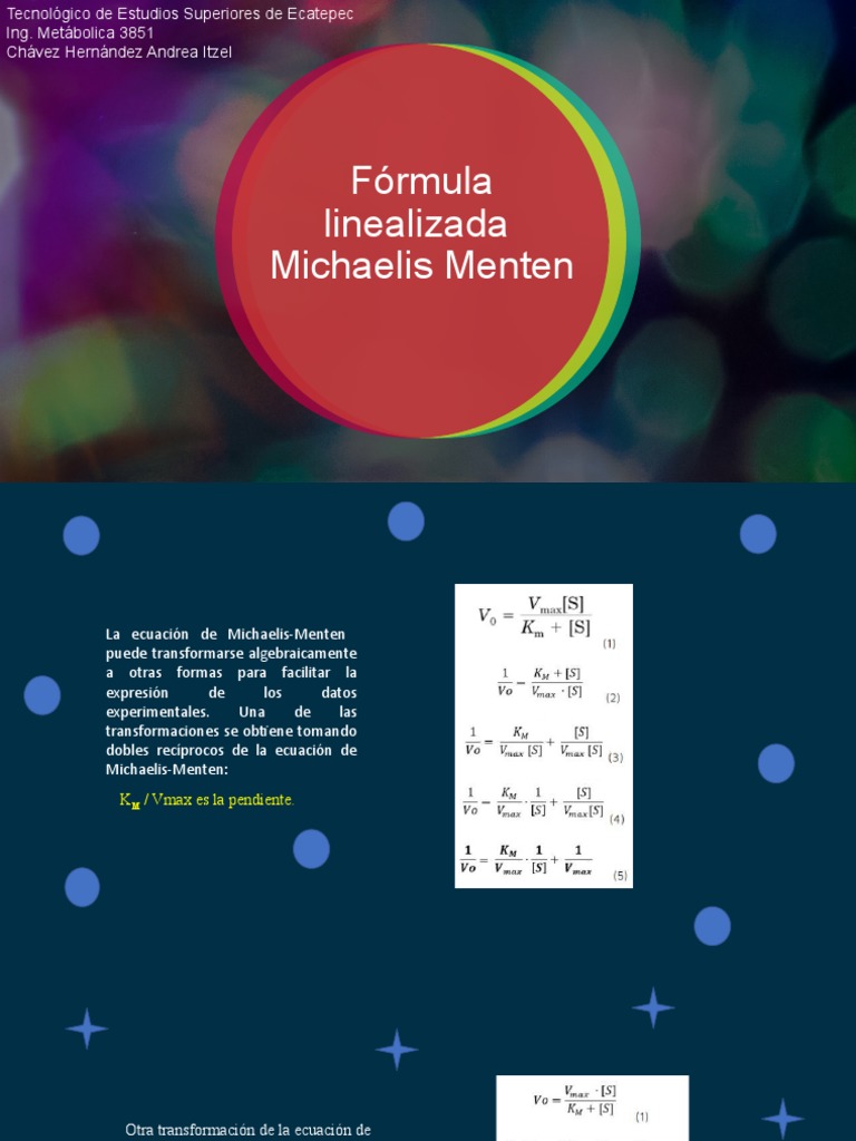 Transformaciones de la Ecuación de Michaelis-Menten | PDF