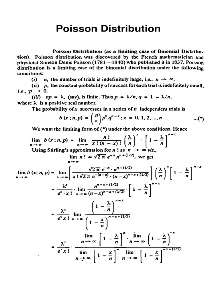 Poisson Distribution: C 2nC" Q) 2n | PDF | Mode (Statistics ...