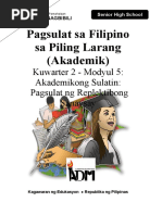 PilingLarang12 (Akad) Q2 Mod6 Replektibong-Sanaysay Version3 | PDF