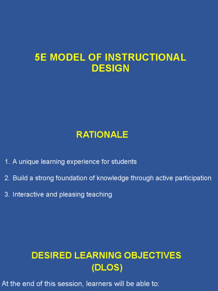 5E Model of Teaching | PDF | Constructivism (Philosophy Of Education ...