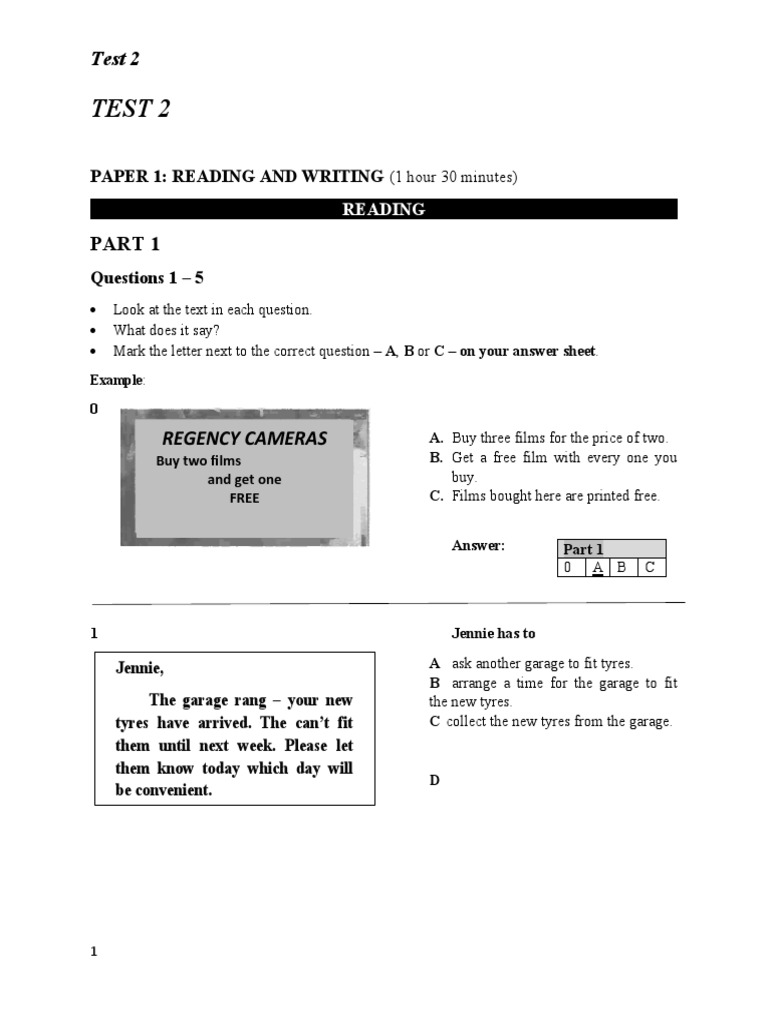 TEST 2 + Key + PET5 | PDF | Antarctica | Honey