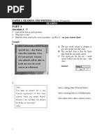 PET 4 Test 4 Reading & Writing Answers | PDF | Parking Lot