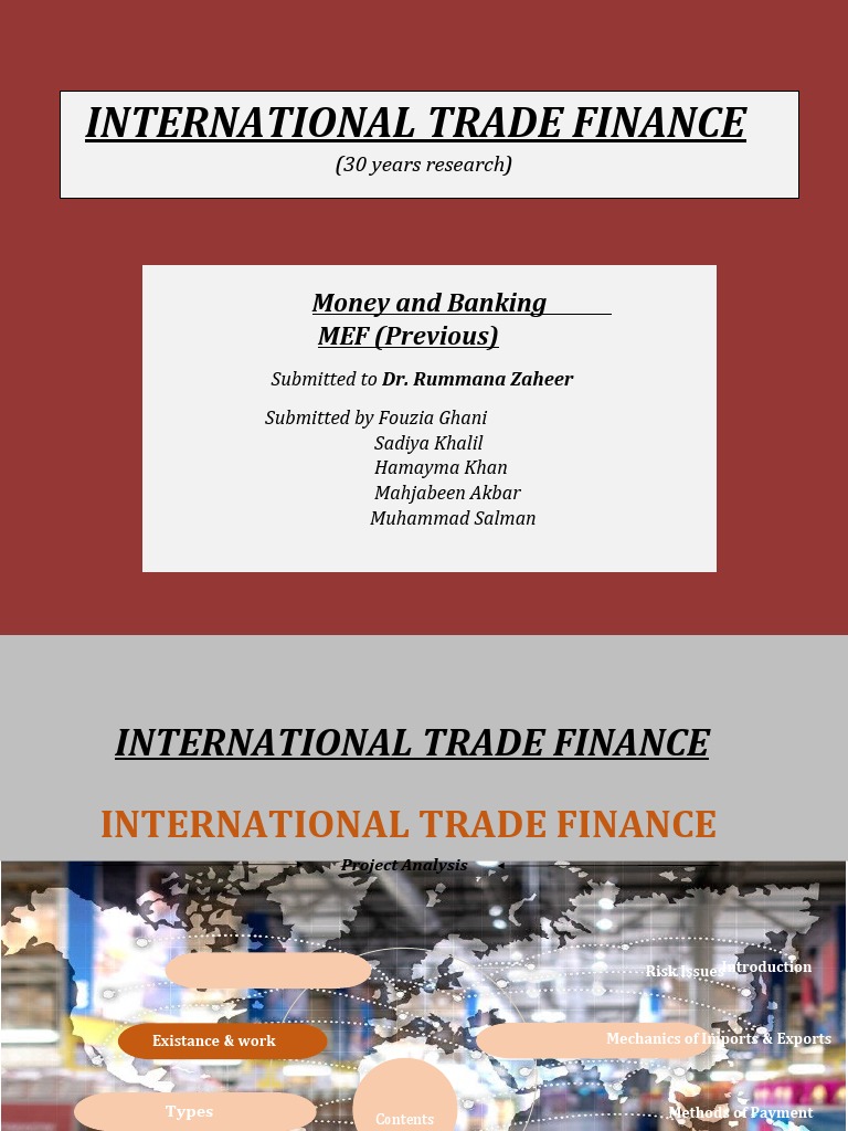 International Trade Finance (Presentation) | PDF | Letter Of Credit ...