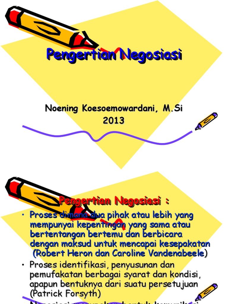 Pengertian dan Proses Negosiasi | PDF