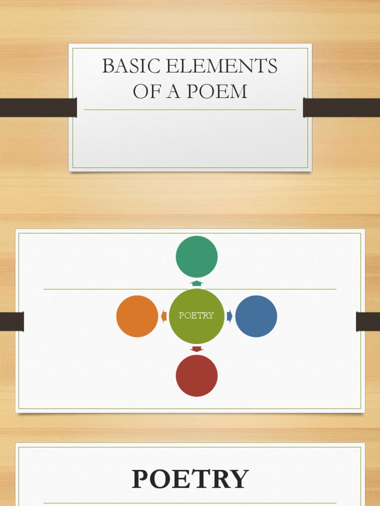 Basic Elements of A Poem | PDF | Poetry | Grammar