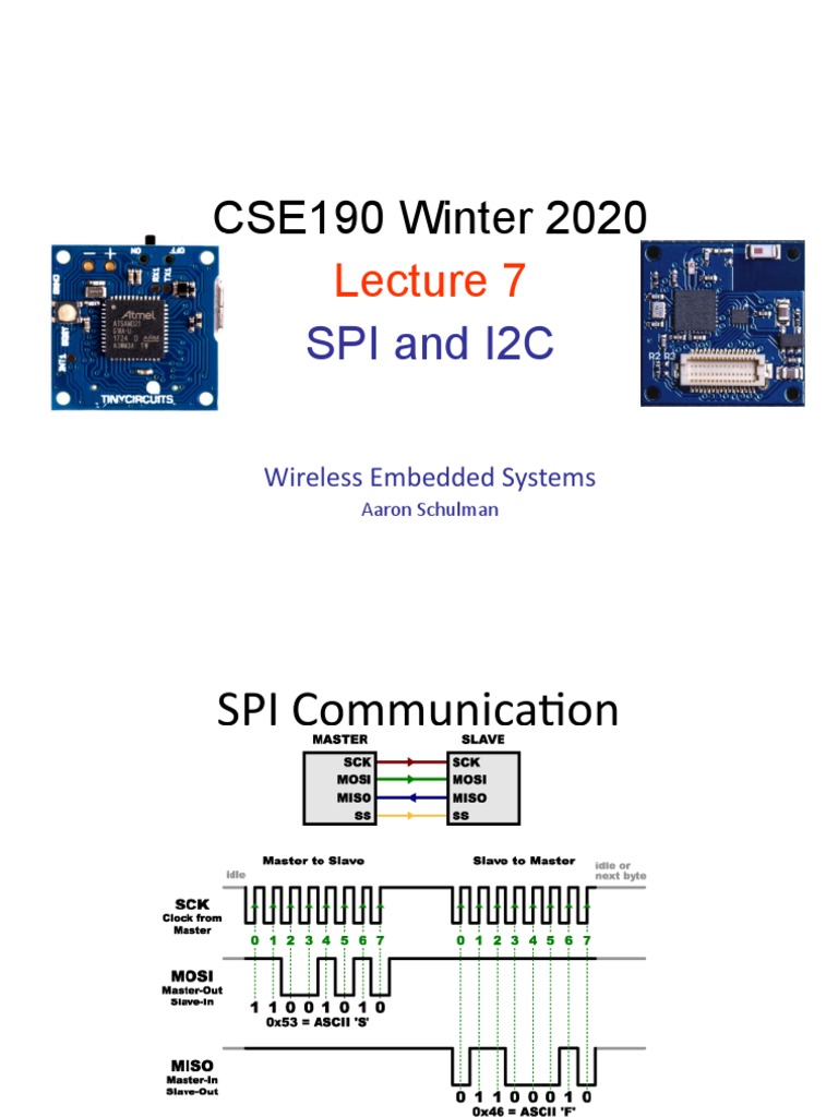 CSE190 Winter 2020: SPI and I2C | PDF | Internet Protocols | Computer Engineering