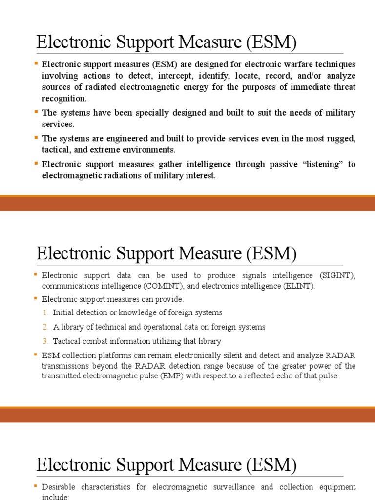 Electronic Support Measure (ESM) | PDF | Signals Intelligence | Radar