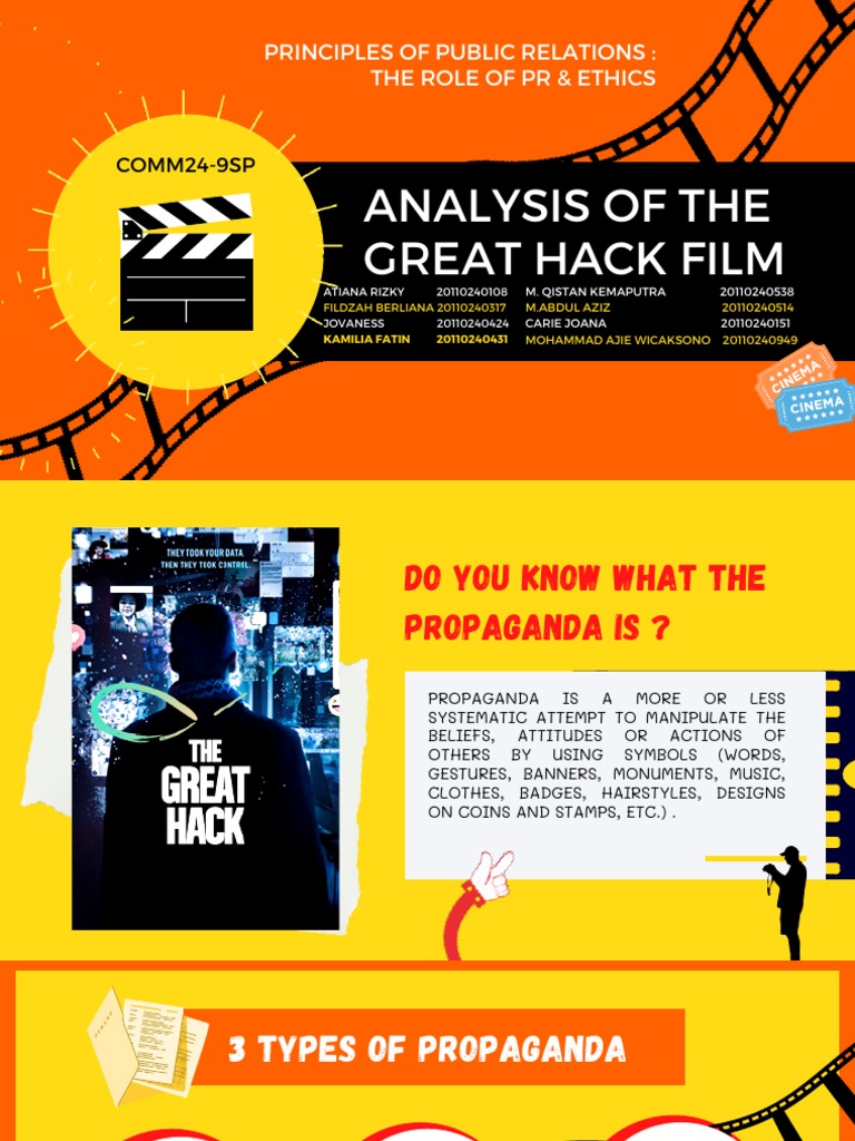 Analysis of The Great Hack Film - Group 3 - Comm24-9sp - CW1 - PR | PDF ...