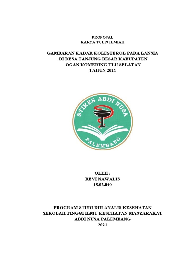 Kadar Kolesterol Lansia di Tanjung Besar | PDF