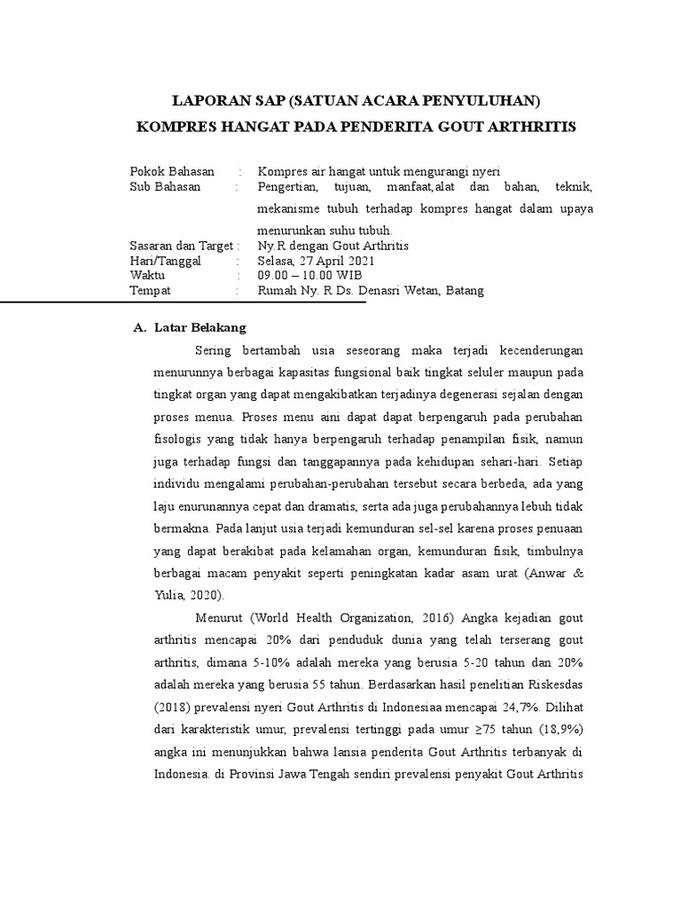 SAP Kompres Hangat | PDF