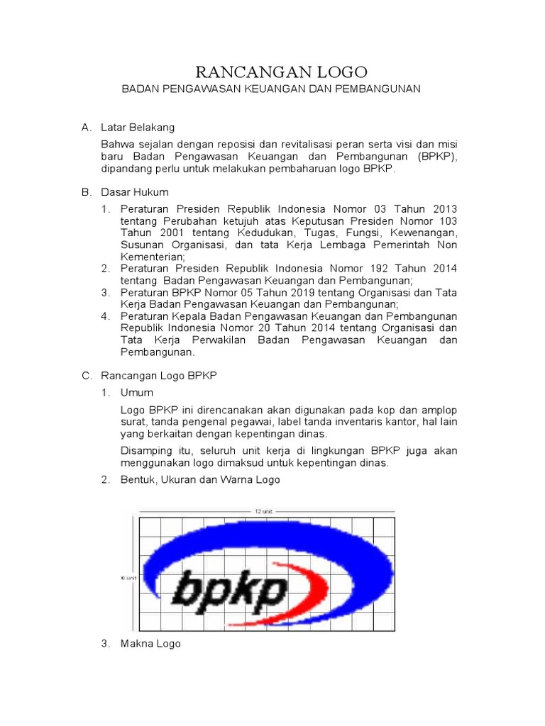 Rancangan Logo BPKP | PDF | Karier & Perkembangan