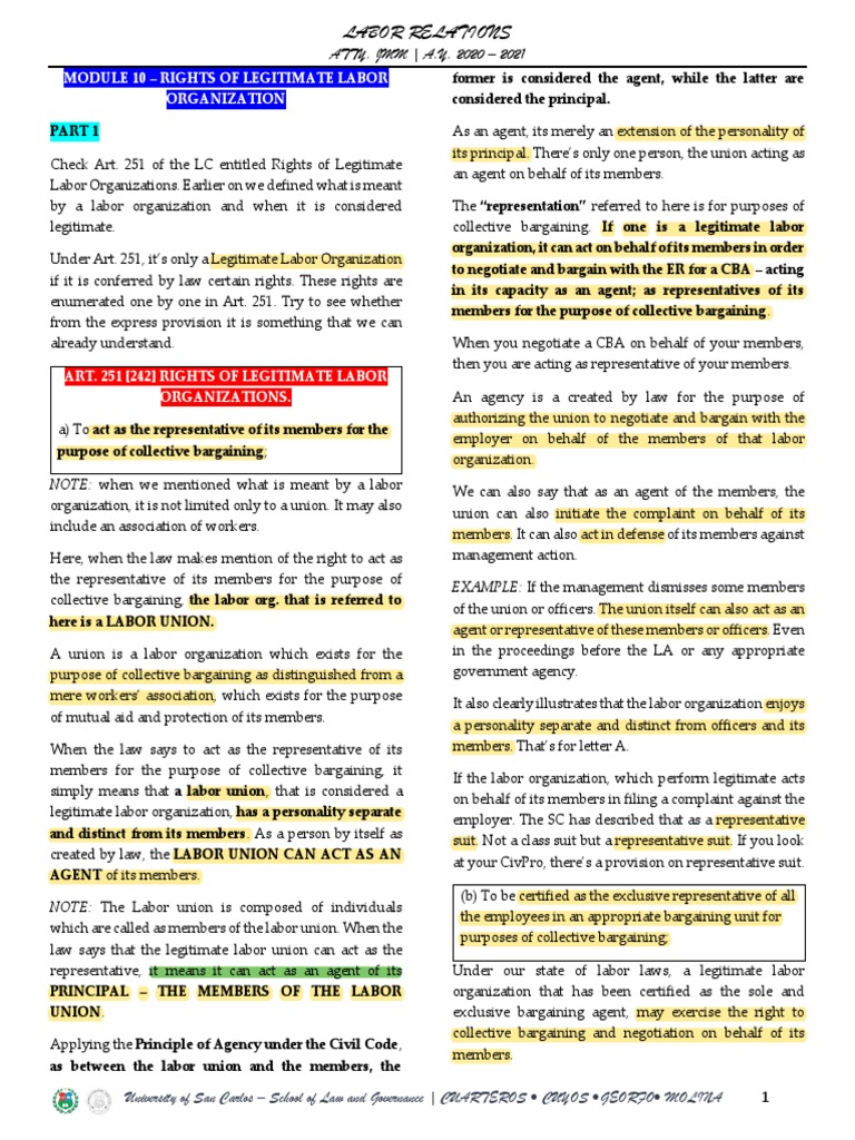 ATTY. JMM - A.Y. 2020 - 2021: Module 10 - Rights of Legitimate Labor ...