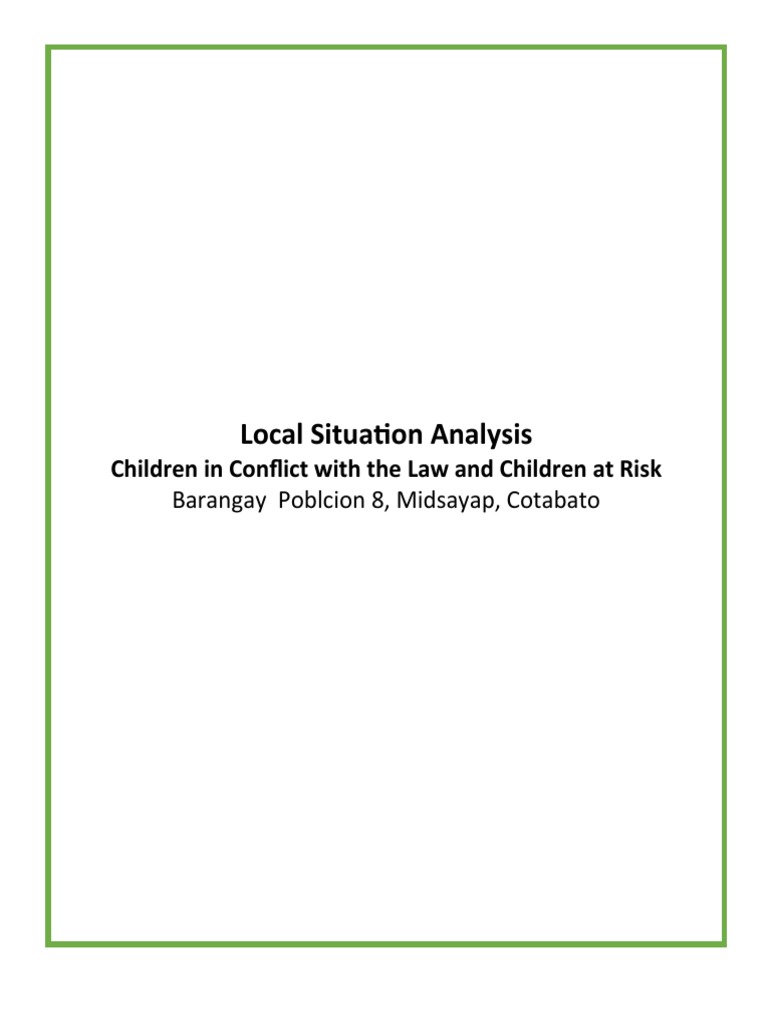 Sample of Barangay Situational Analysis Report | PDF | Metro Manila ...