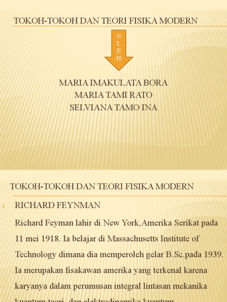 Tokoh-Tokoh Dan Teori Fisika Modern | PDF
