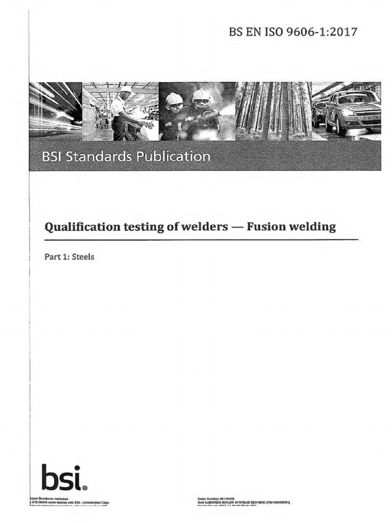 Bs en Iso 9606 1 - 2017 | Download Free PDF | Welding | Construction