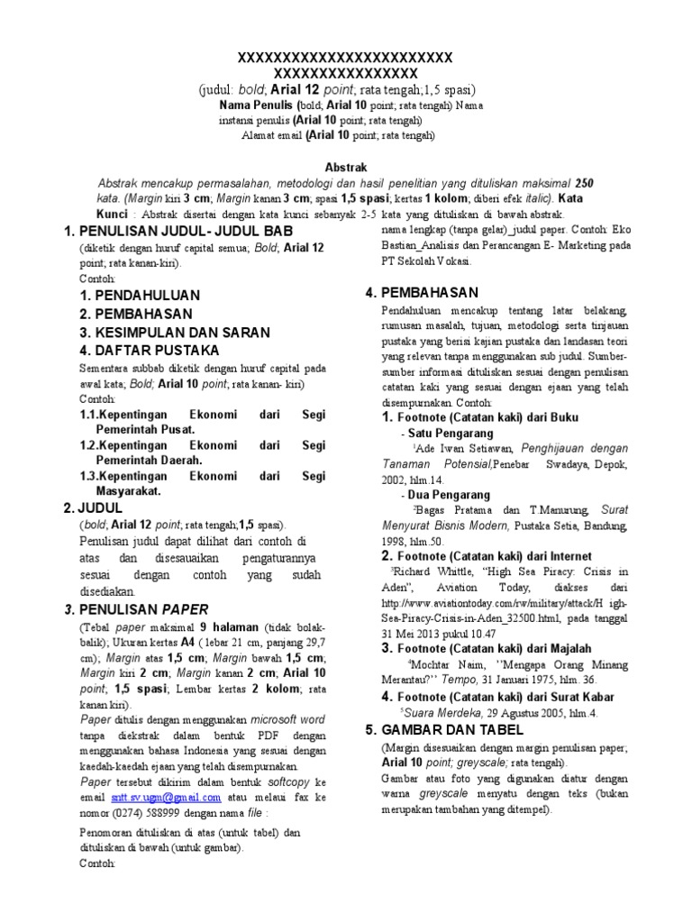 Format Penulisan Paper | PDF