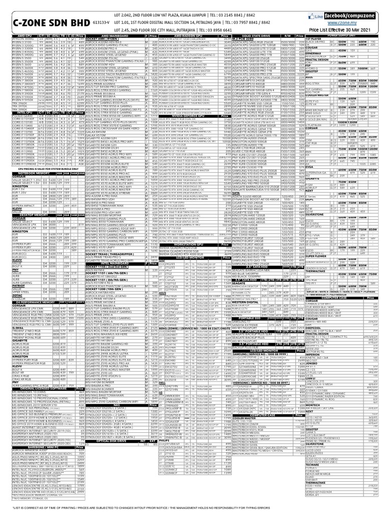 C-Zone SDN BHD: WWW - Czone.my | PDF | Personal Computers | Computer ...