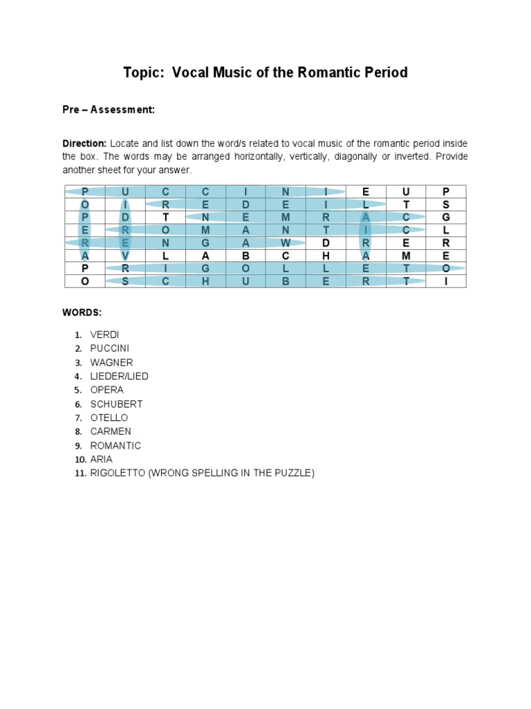 Vocal Music in the Romantic Era | PDF