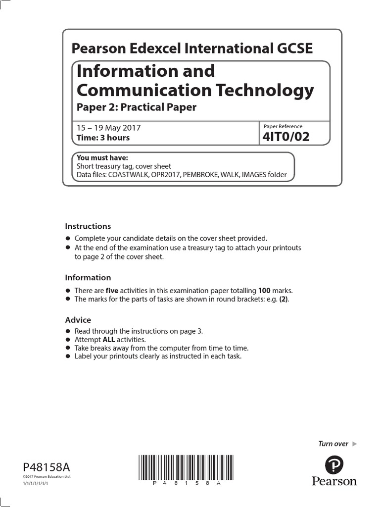 Information and Communication Technology: Pearson Edexcel International ...