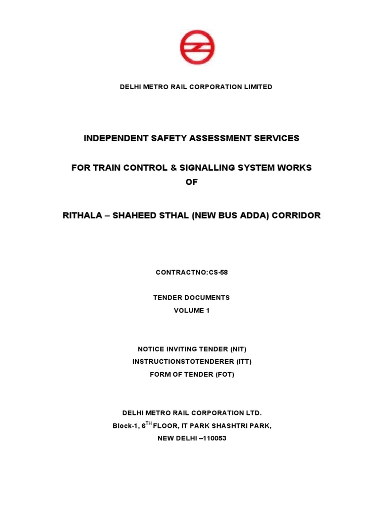 Delhi Metro Rail Corporation LimitedEDSignalling and ...