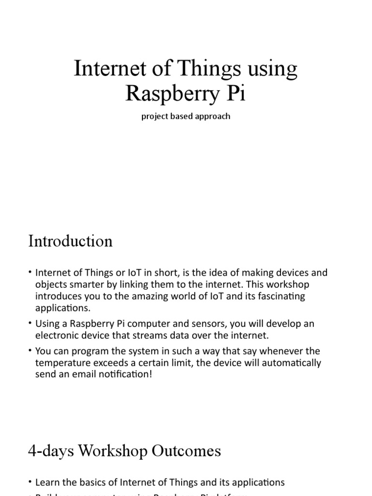 Internet of Things Using Raspberry Pi | PDF | Raspberry Pi | Internet Of Things