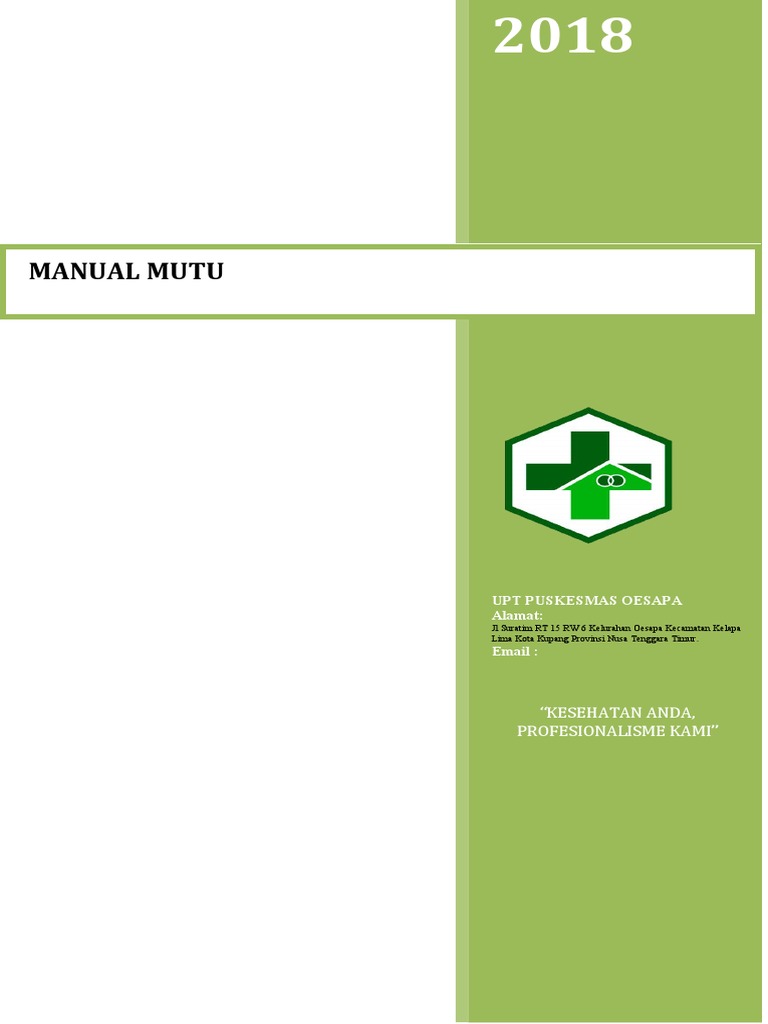 Pedoman Manual Mutu Fix | PDF
